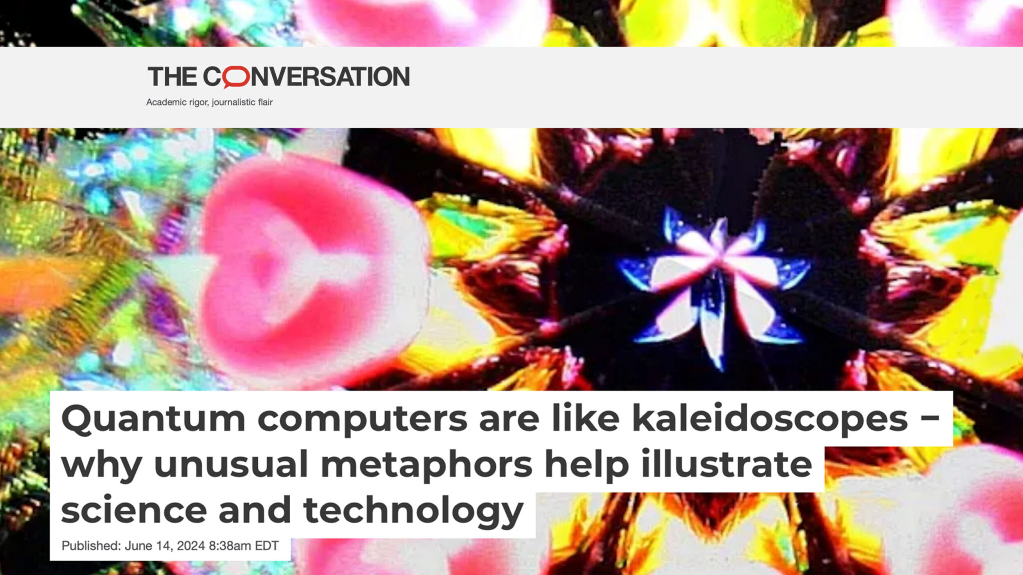 Quantum computers are like kaleidoscopes − why unusual metaphors help ...