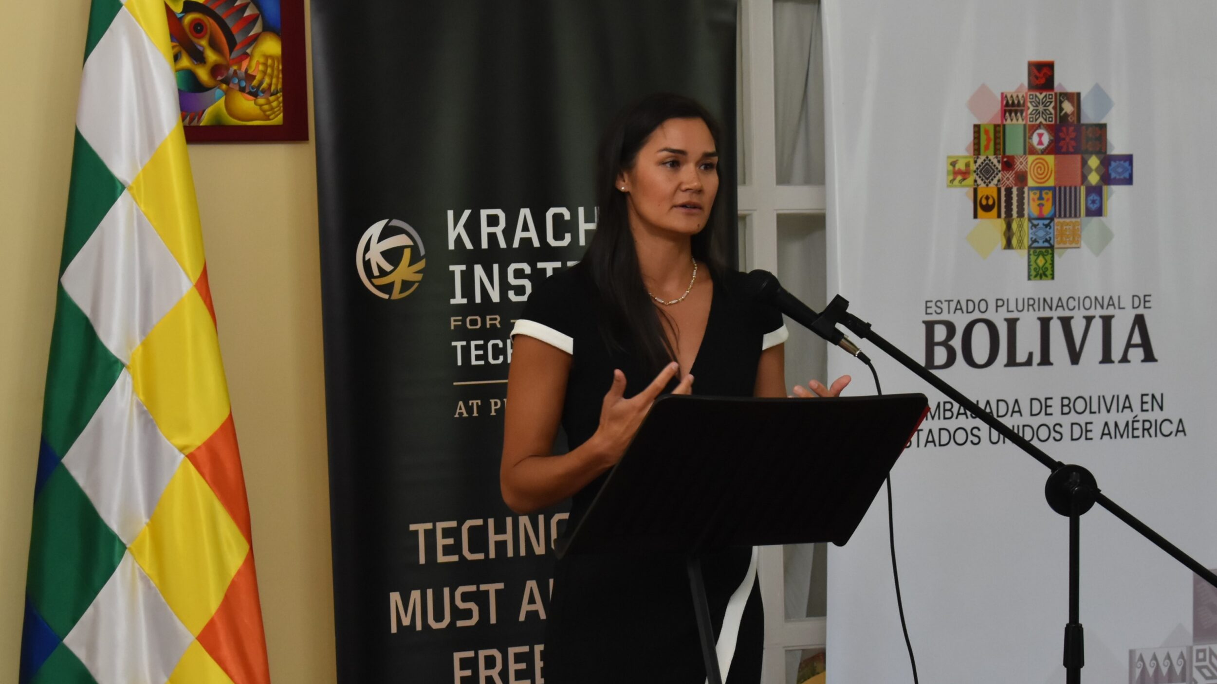 Michelle Giuda addresses representatives of the Group of Latin America ...